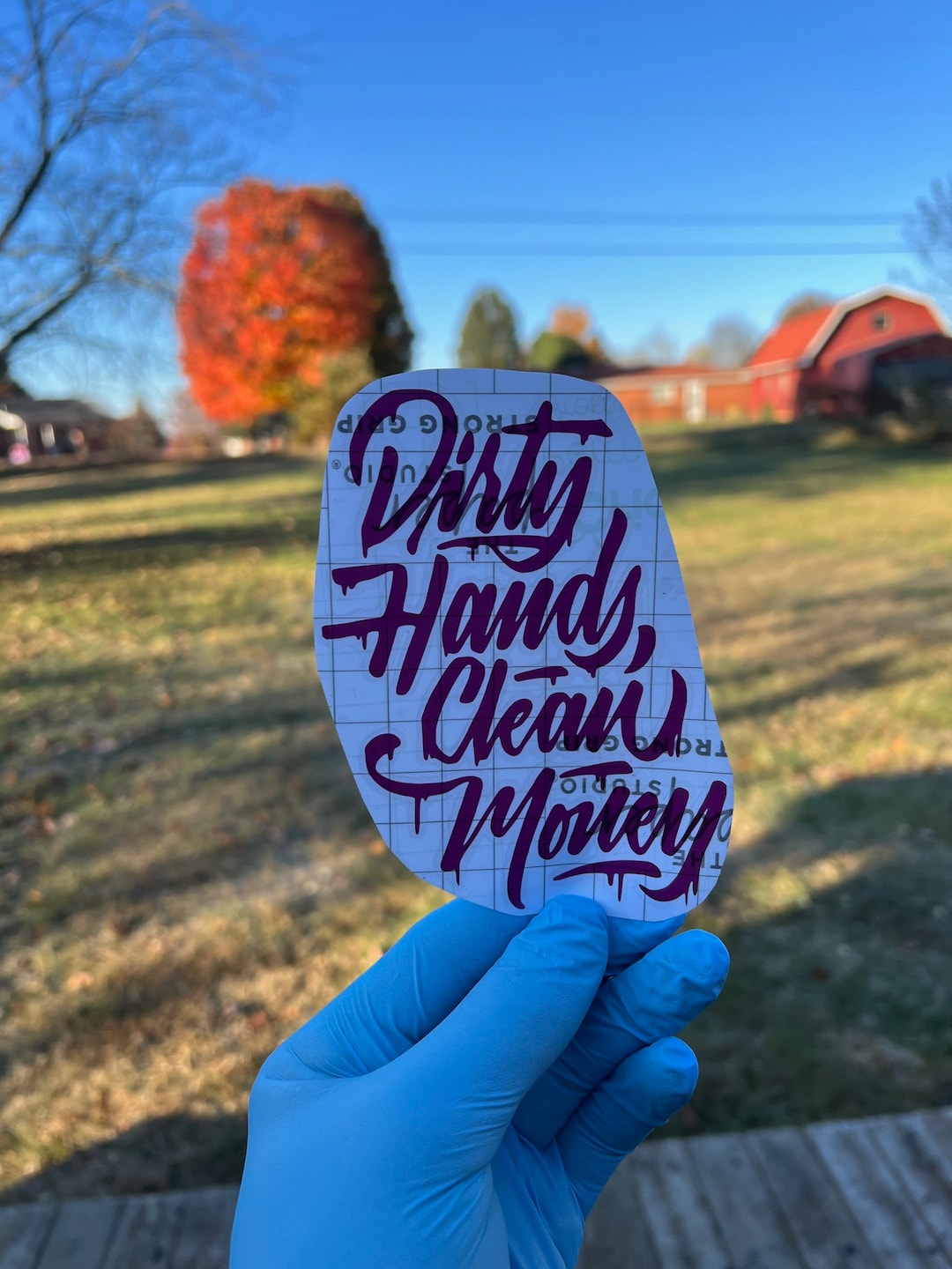 Dirty Hands Clean Money Decal - Etsy