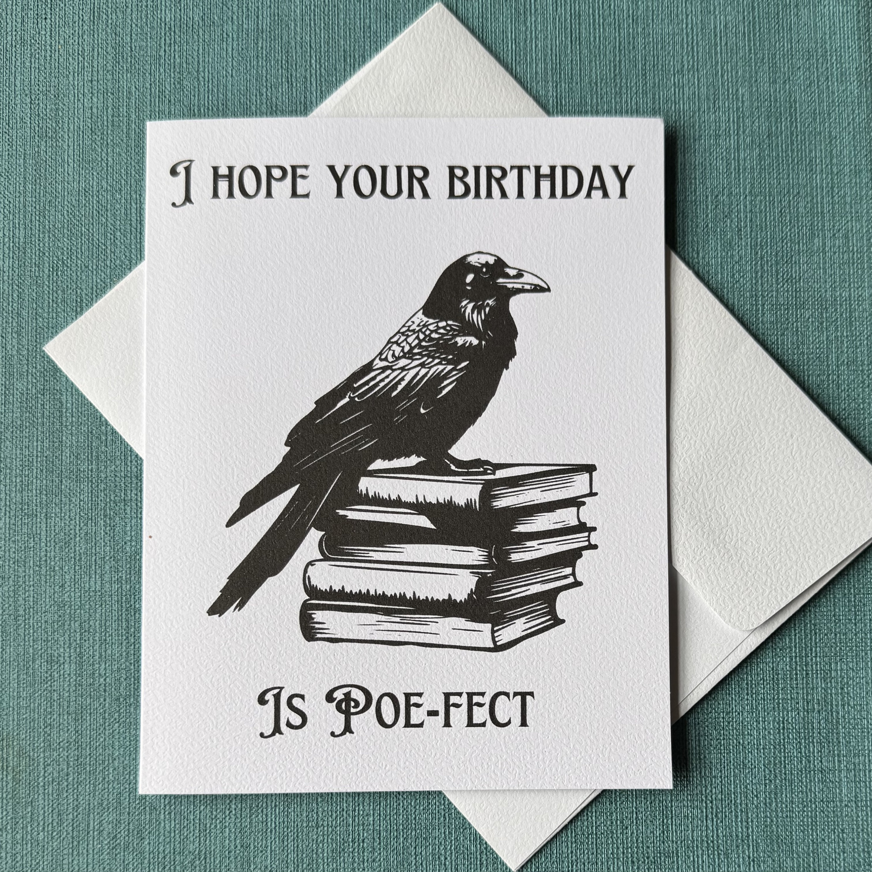 Poe Raven Birthday Card - Etsy