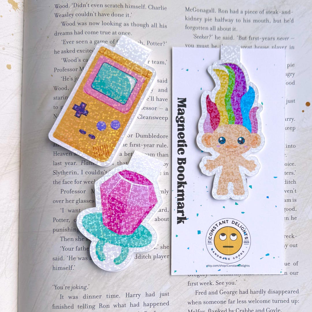 90's Holographic Bookmarks, Magnetic - Etsy