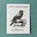 Poe Raven Birthday Card - Etsy