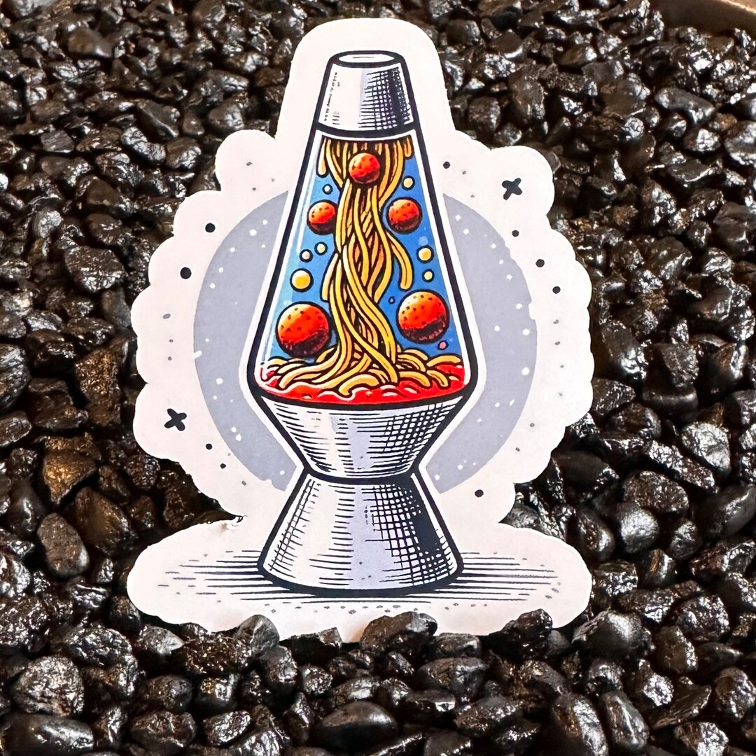 Spaghetti and Meatballs Lava Lamp Sticker - Etsy