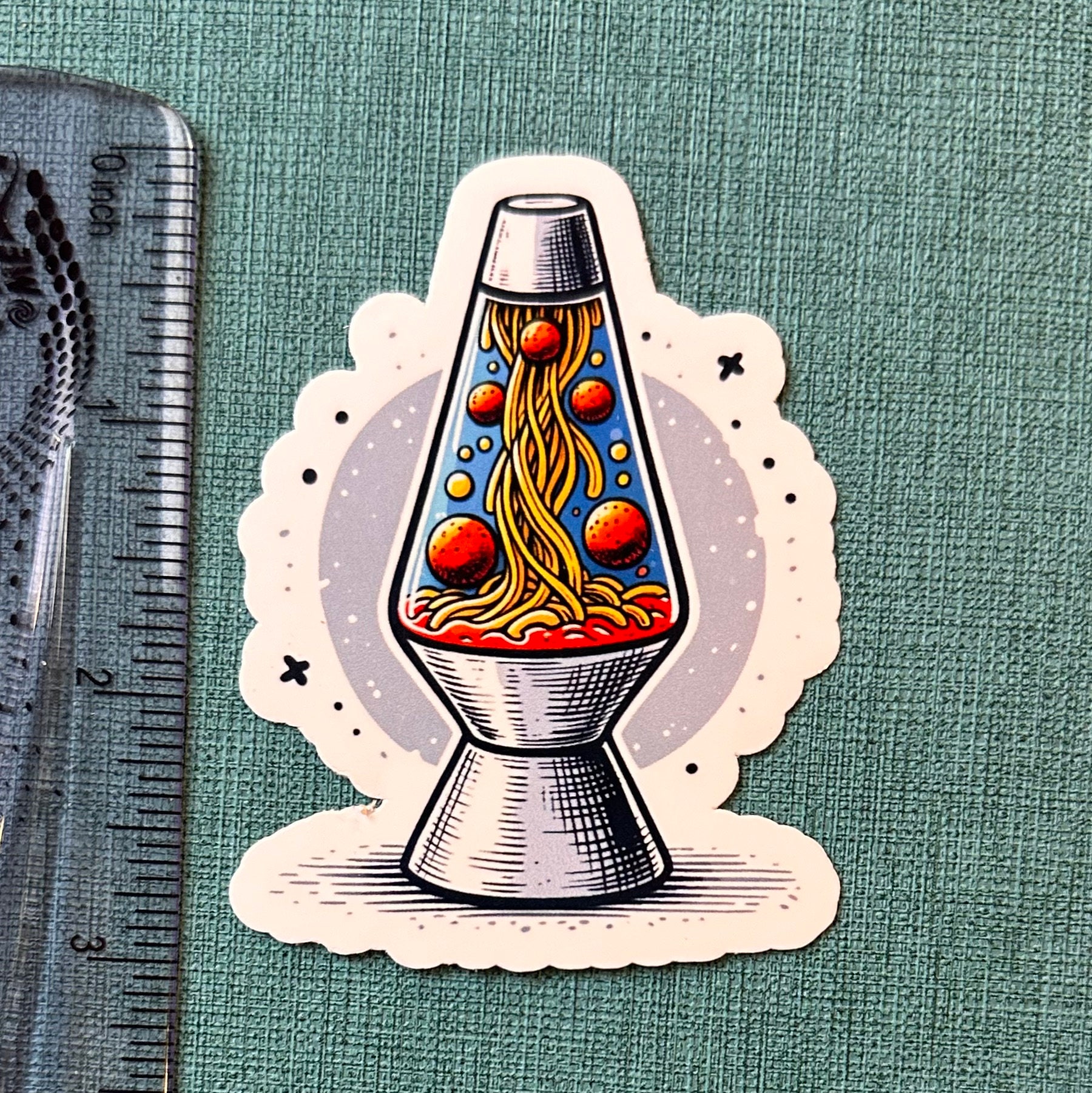 Spaghetti and Meatballs Lava Lamp Sticker - Etsy