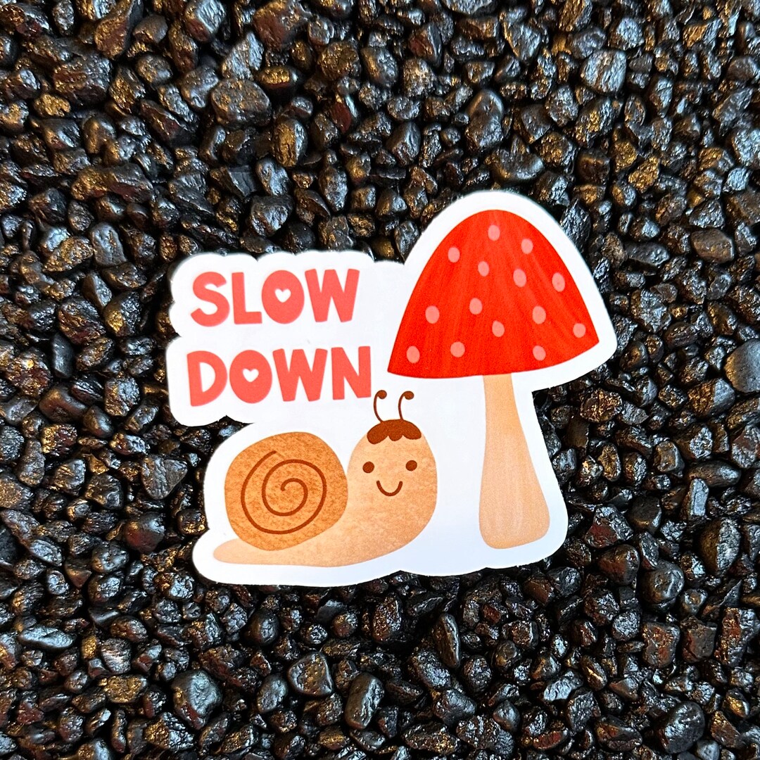 Slow Down Sticker - Etsy