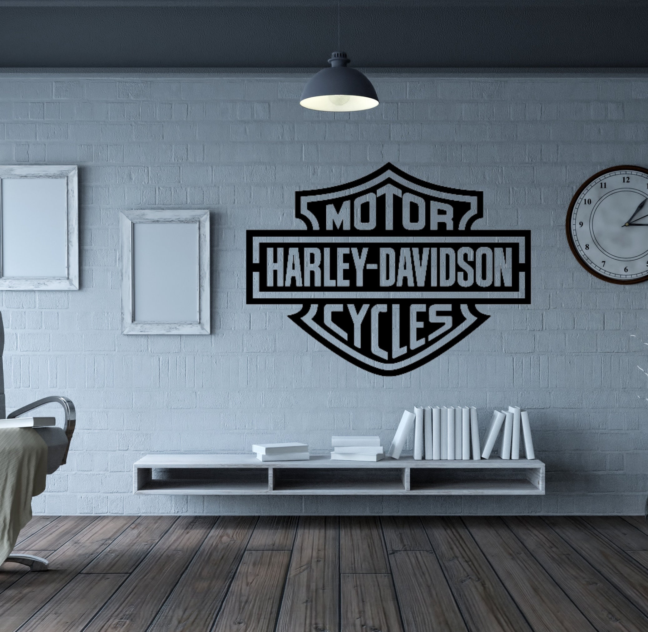 Harley Davidson Metal Sign, Metal Wall Art, Wall Decor, Office Wall ...