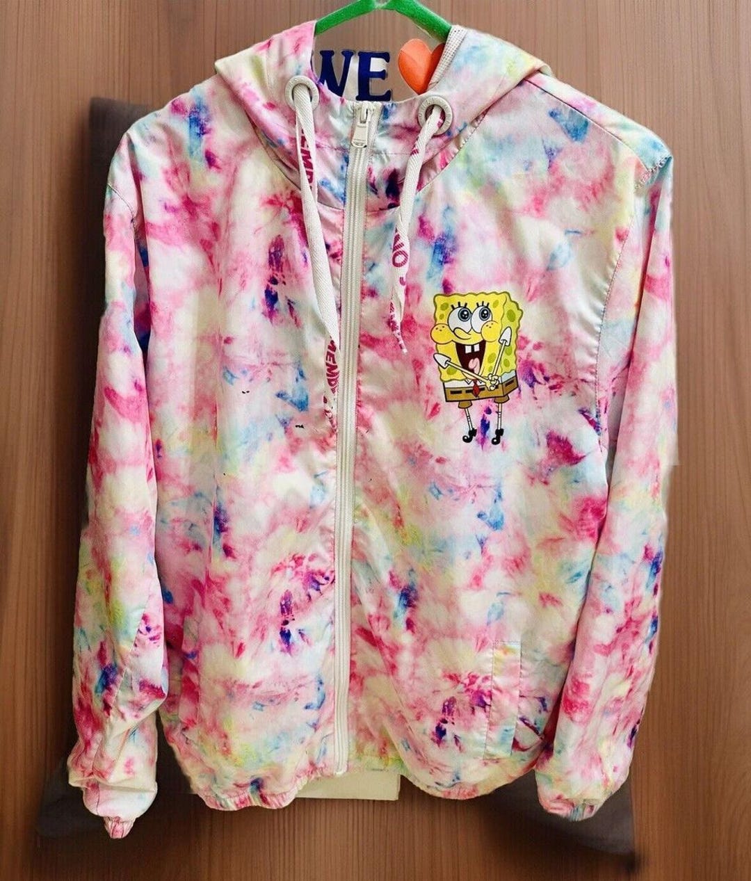 Nickelodeon X MEMBERS ONLY, Pink Spongebob & Patrick Windbreaker RARE ...