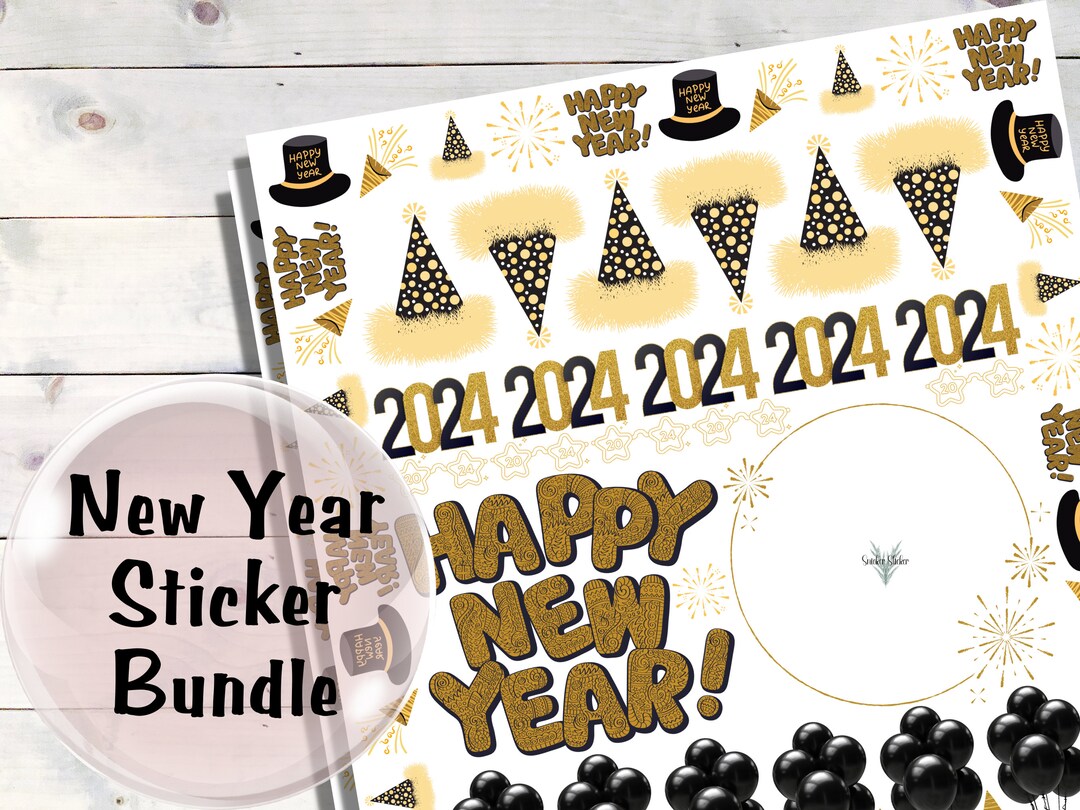 New Year 2024 Bundle Sticker Set New Years Planning Happy - Etsy