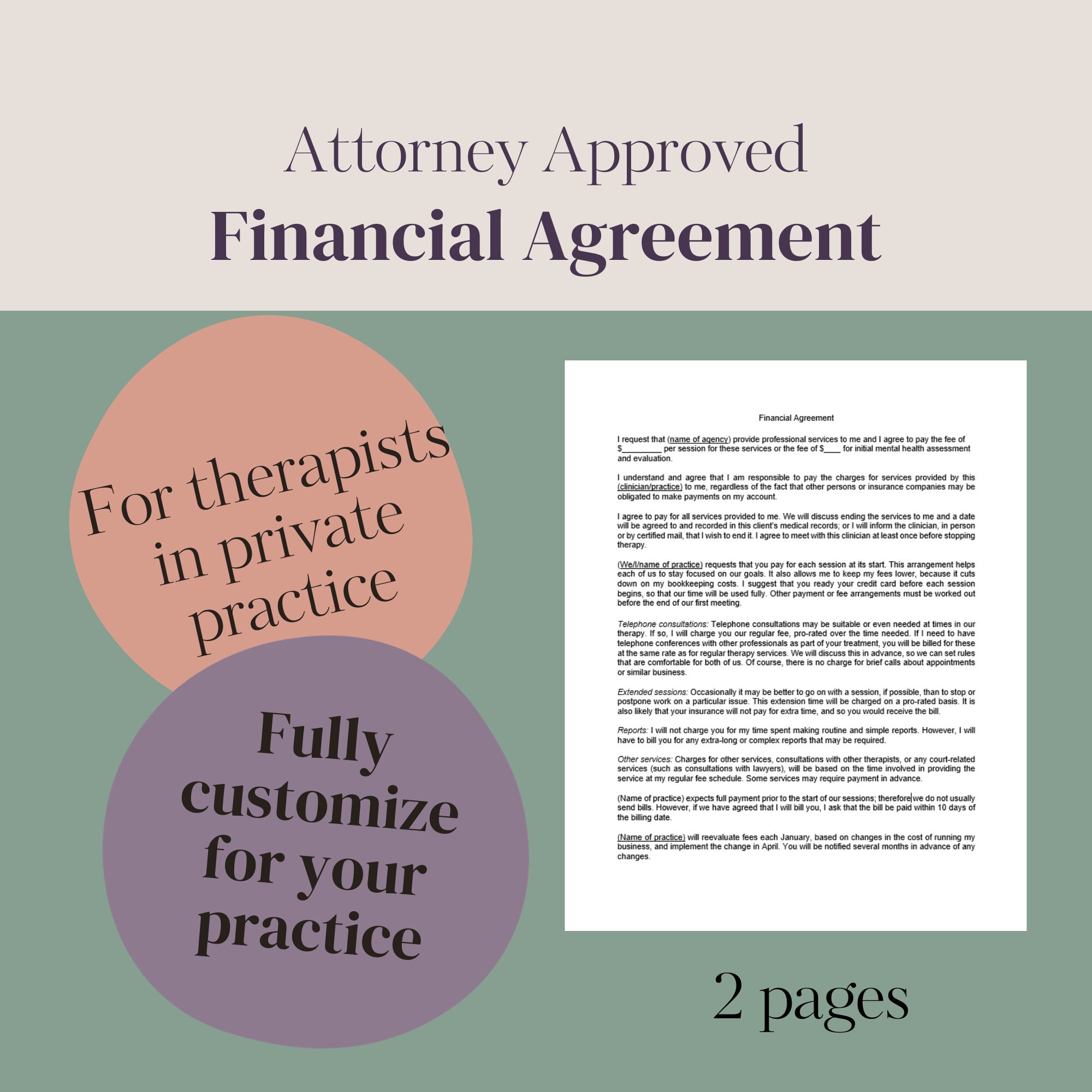 New Client Paperwork - for Therapists in Private Practice - Financial ...
