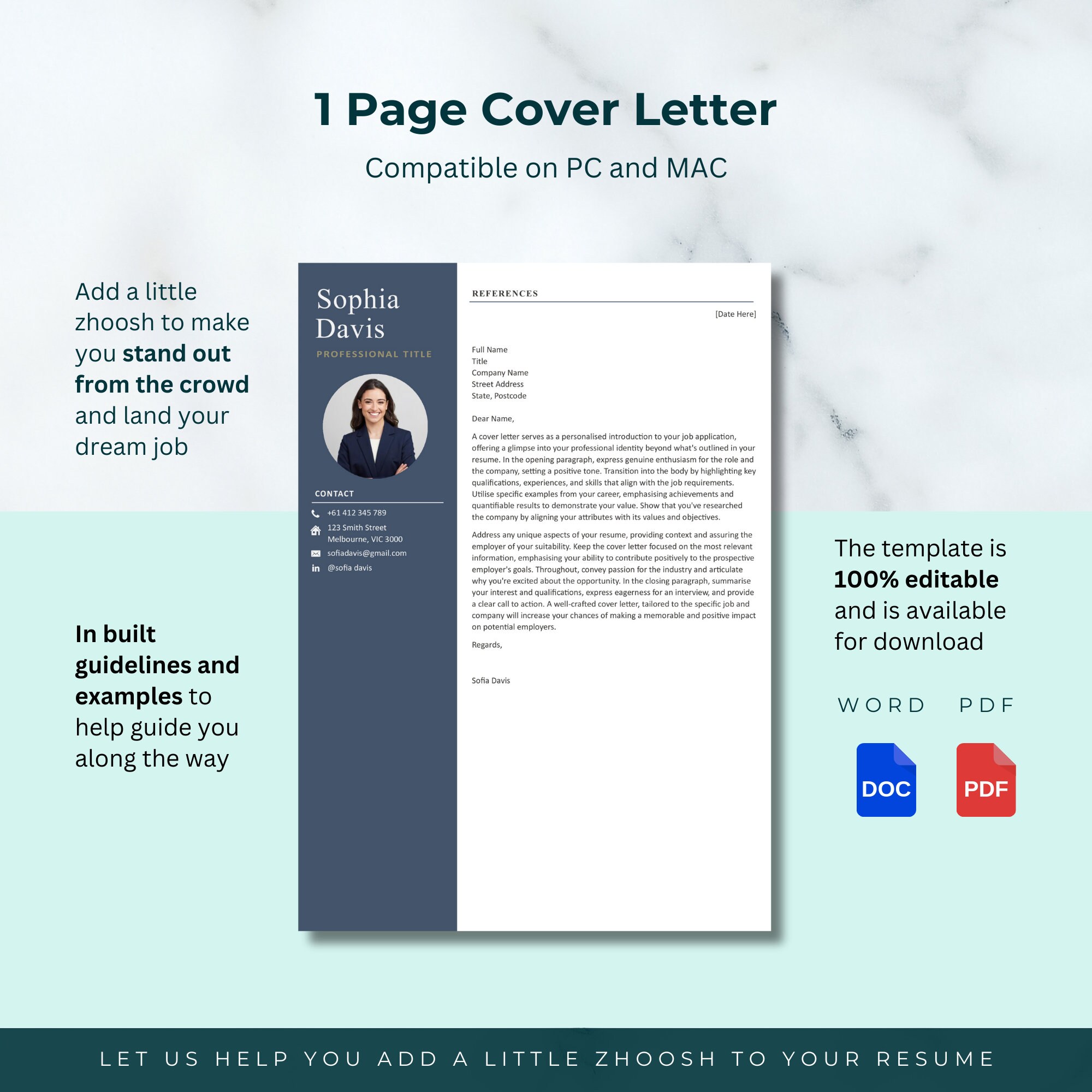 Resume, Resume Template, Cover Letter, Cover Letter Template, Resume ...