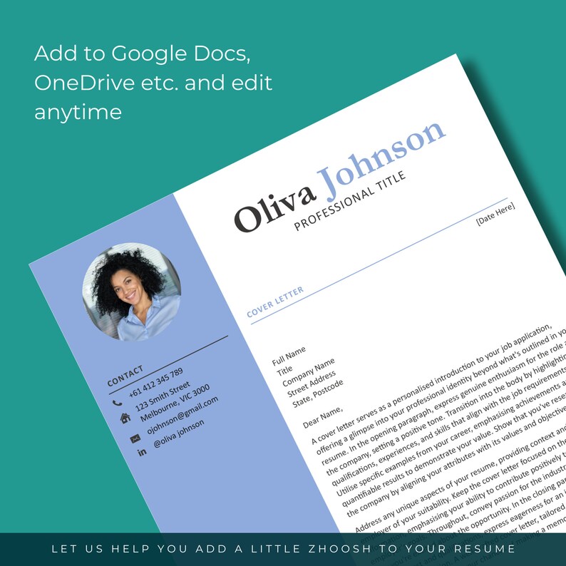 Resume, Resume Template, Cover Letter, Cover Letter Template, Resume ...