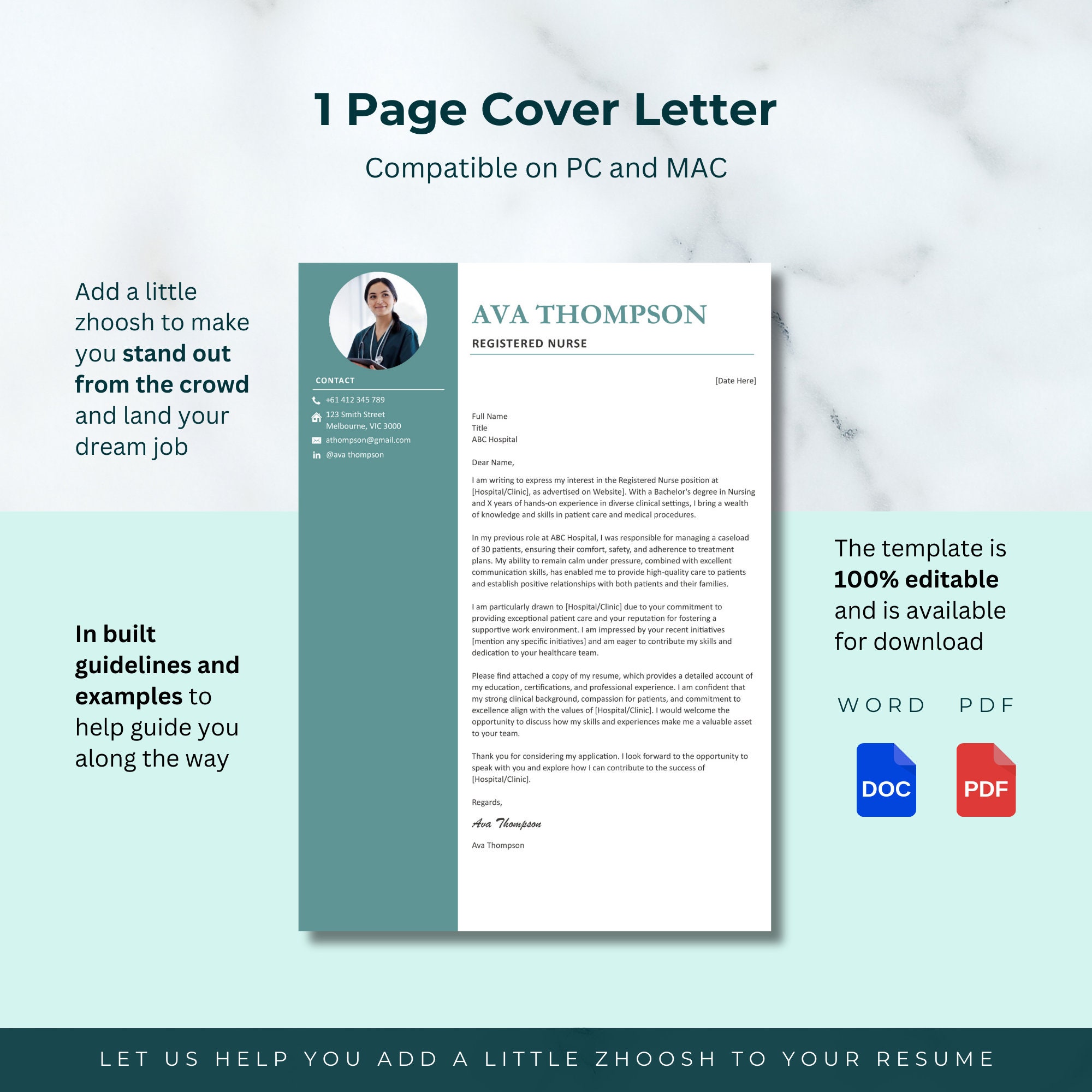 Resume, Resume Template, Cover Letter, Cover Letter Template, Resume ...