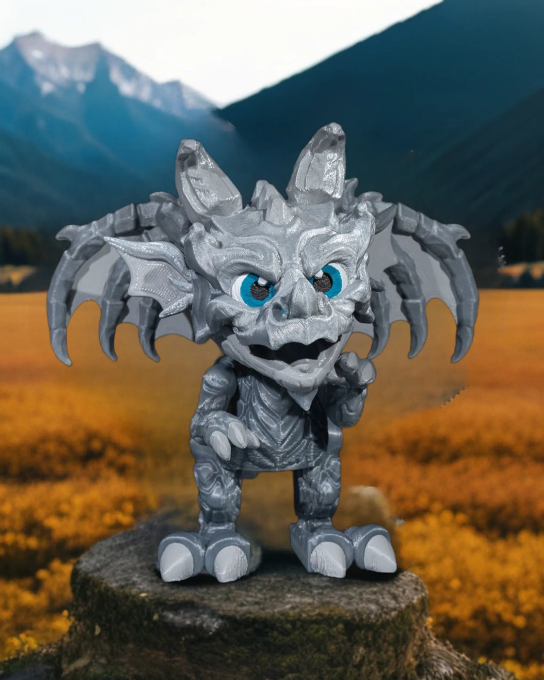Cute Dragon Desktop Toy Desk Gadgets 3D Printed Mountain Keeper Dragon ...