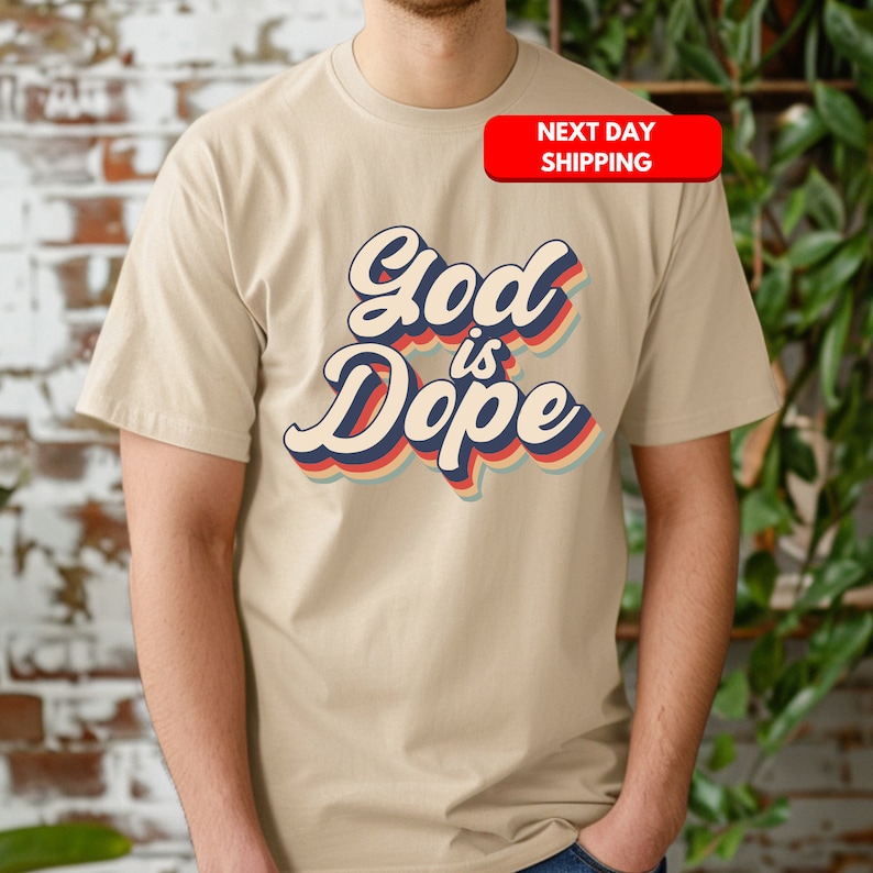 Retro God is Dope Shirt, Vintage Christian Tee, All the Time Top, Women ...