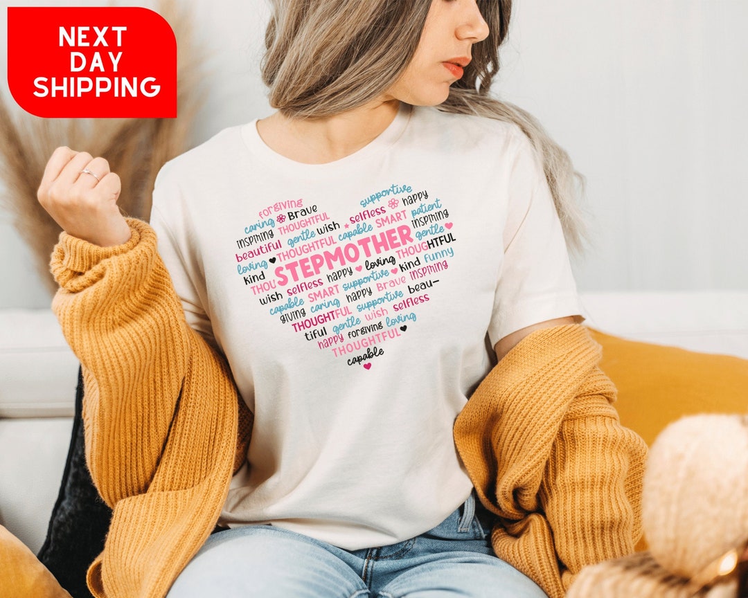 Stepmother Shirt Bonus Mum T Shirt Second Mom T Cute Heart