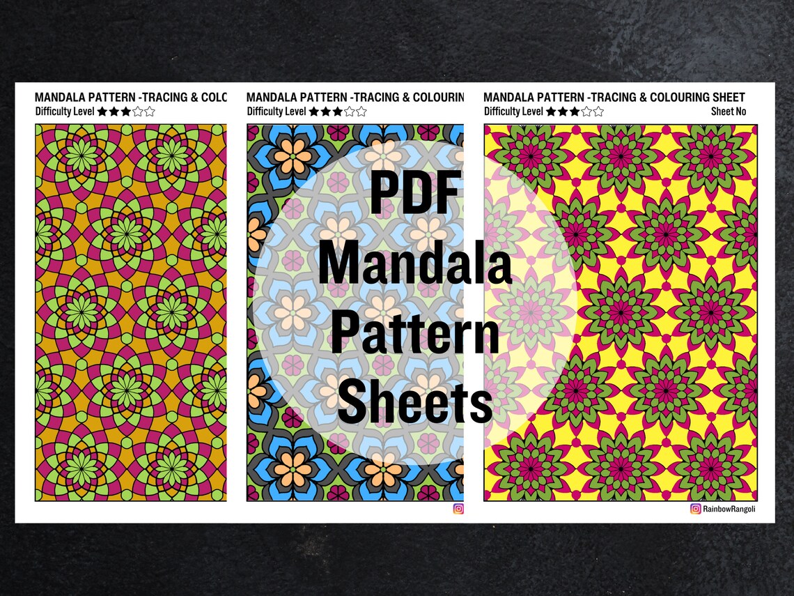 Mandala Tracing and Coloring Sheets - 20 Printable Patterns (digital Download) - Etsy