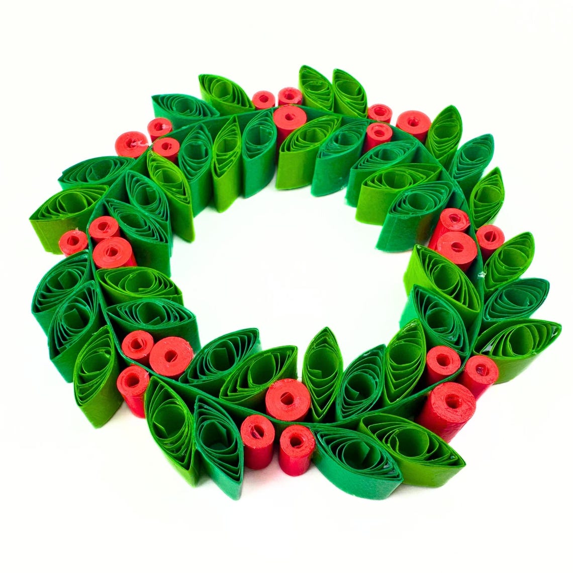 Quilling Christmas Wreath Tutorial – Paper Holiday Ornament (PDF ...
