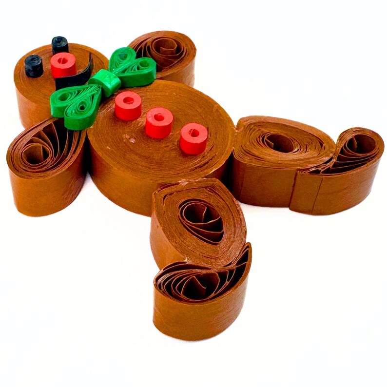 Quilled Gingerbread Man PDF Tutorial – Paper Christmas Ornament - Etsy
