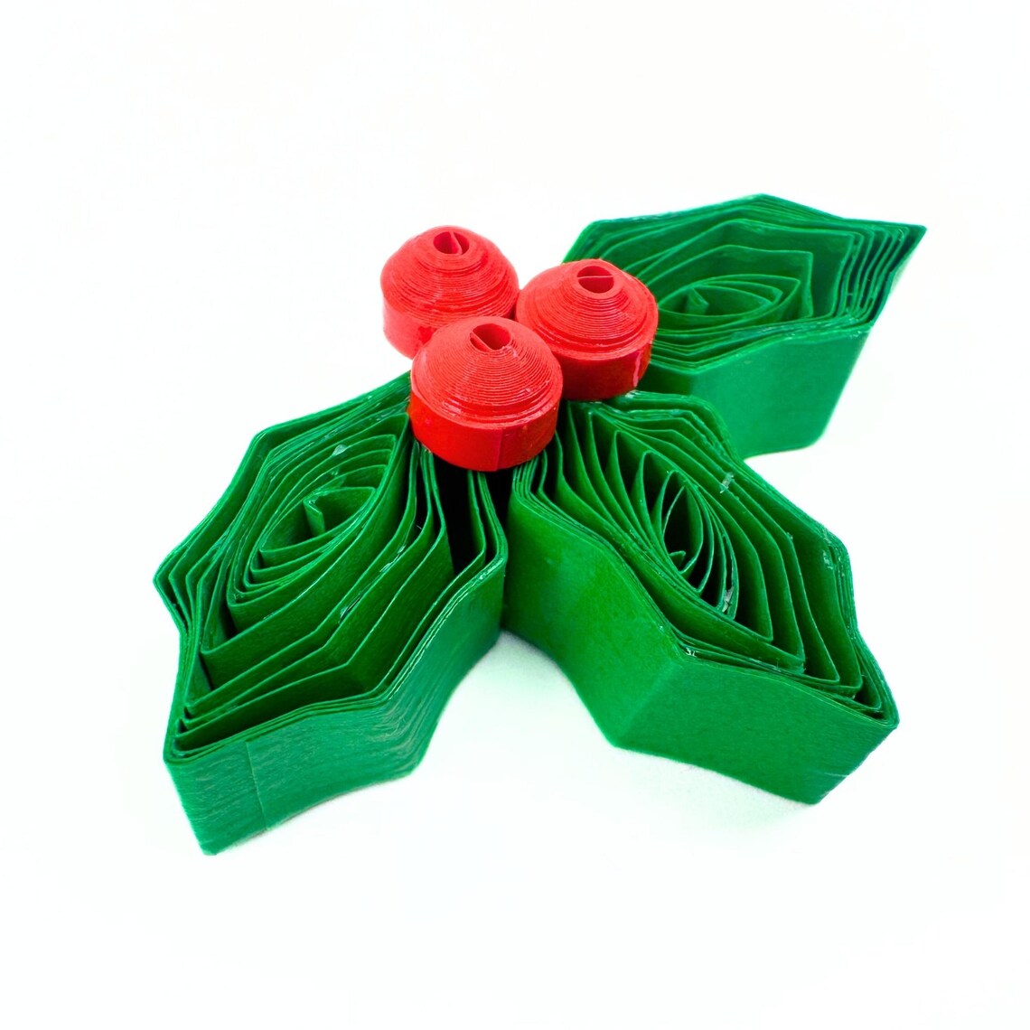 Festive Quilling Holly Leaves and Berries PDF Tutorial – How to Make ...