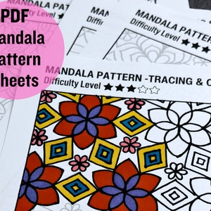 Mandala Tracing and Coloring Sheets - 20 Printable Patterns (digital ...