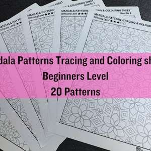 Mandala Tracing and Coloring Sheets - 20 Printable Patterns (digital ...