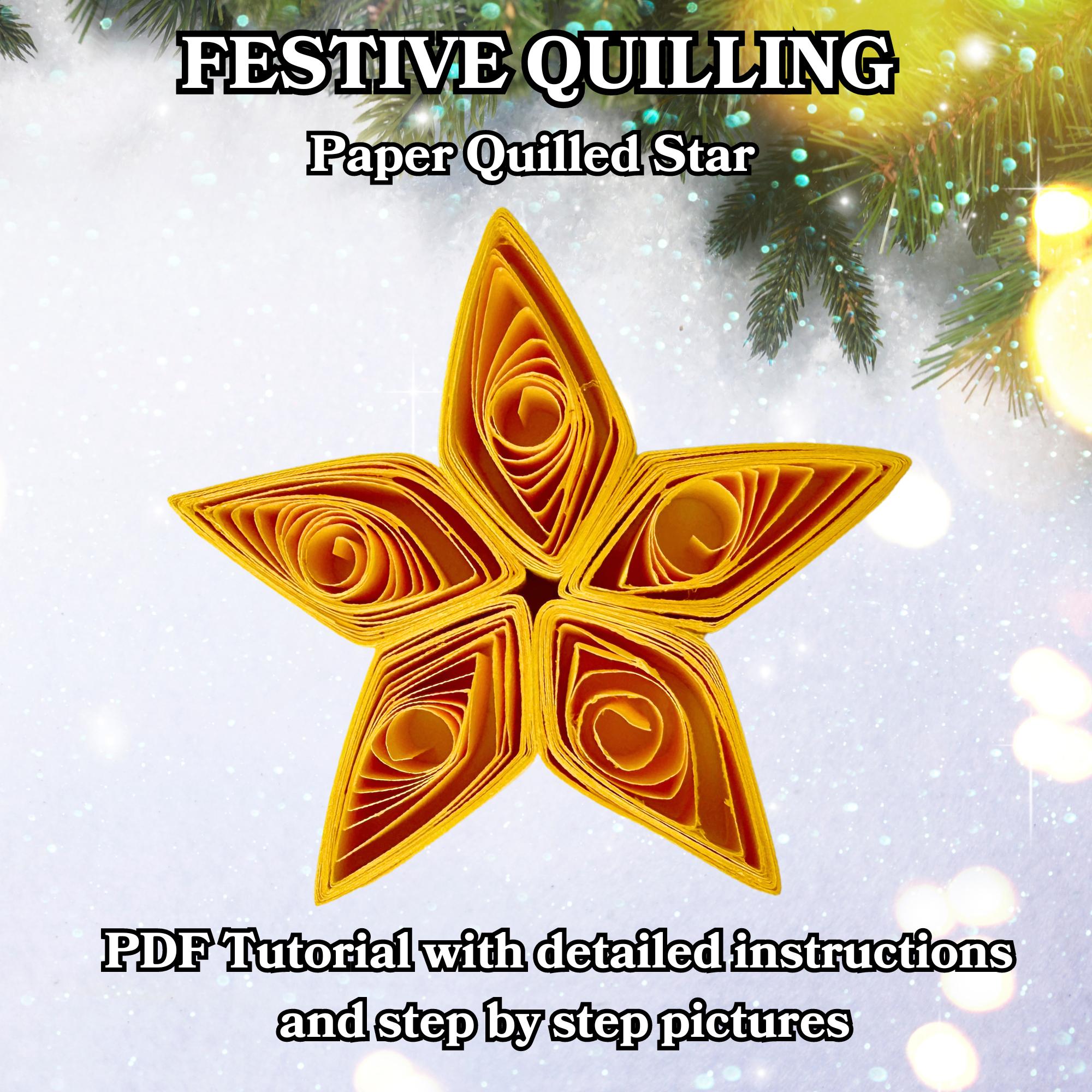 How To Make A Paper Quilling Star Star Shape 3D Hand Made Paper