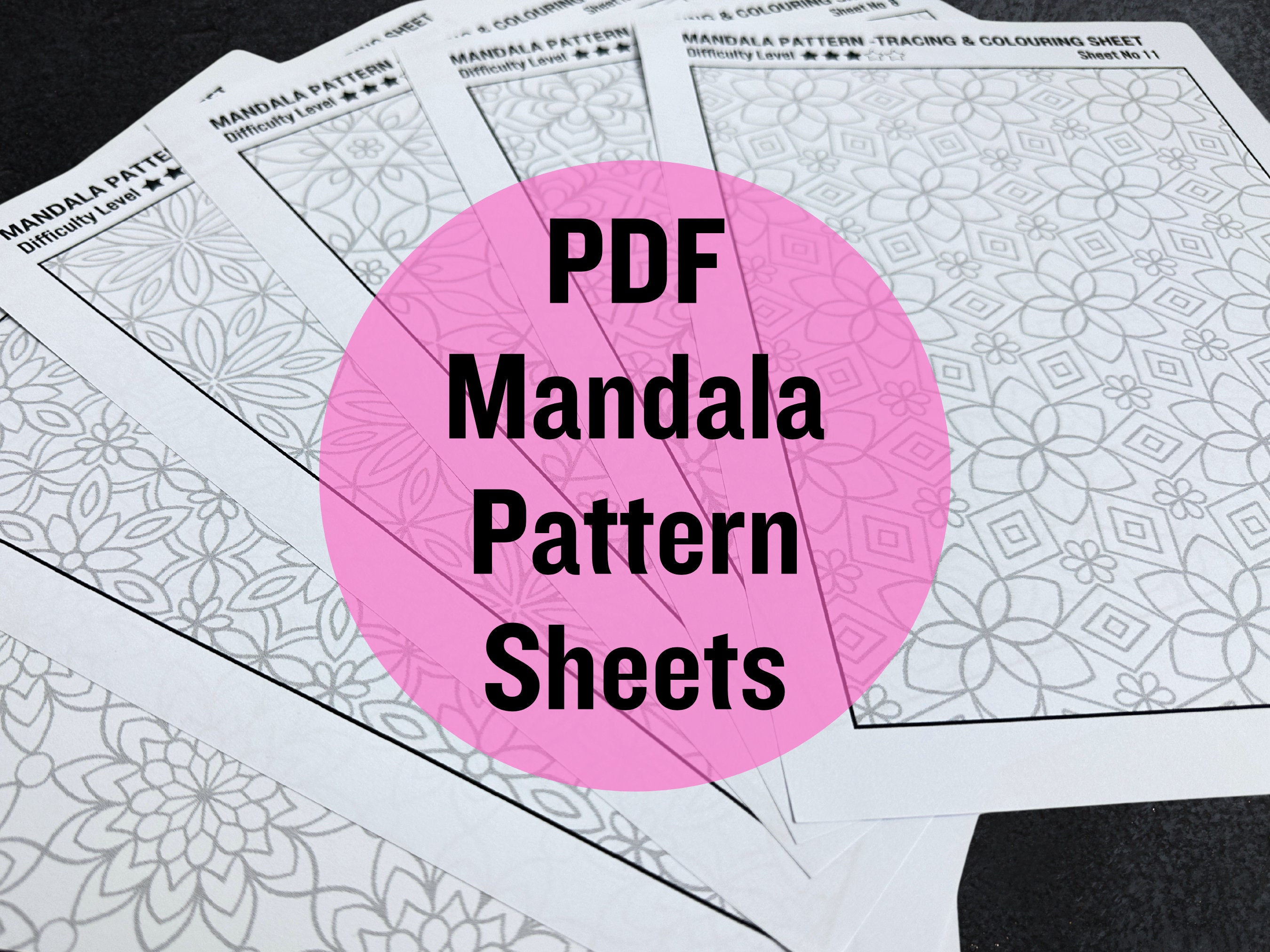 Mandala Tracing and Coloring Sheets - 20 Printable Patterns (digital Download) - Etsy