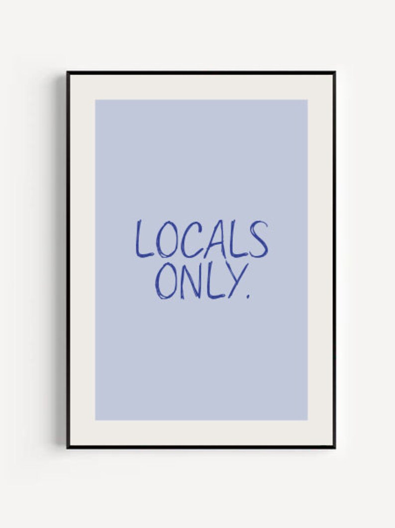 Maximalist Poster Locals Only Wall Art Modern Colorful Eclectic Pink ...