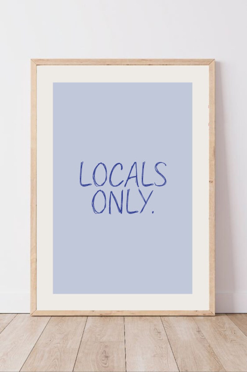 Maximalist Poster Locals Only Wall Art Modern Colorful Eclectic Pink ...