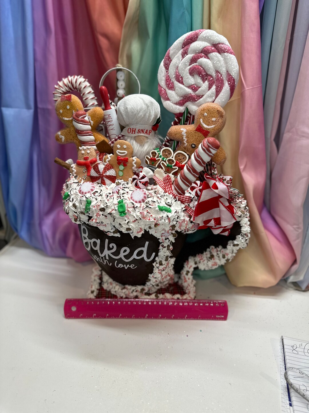 Gingerbread Man Christmas Fake Bake Decor, Centerpiece, Photo Prop ...