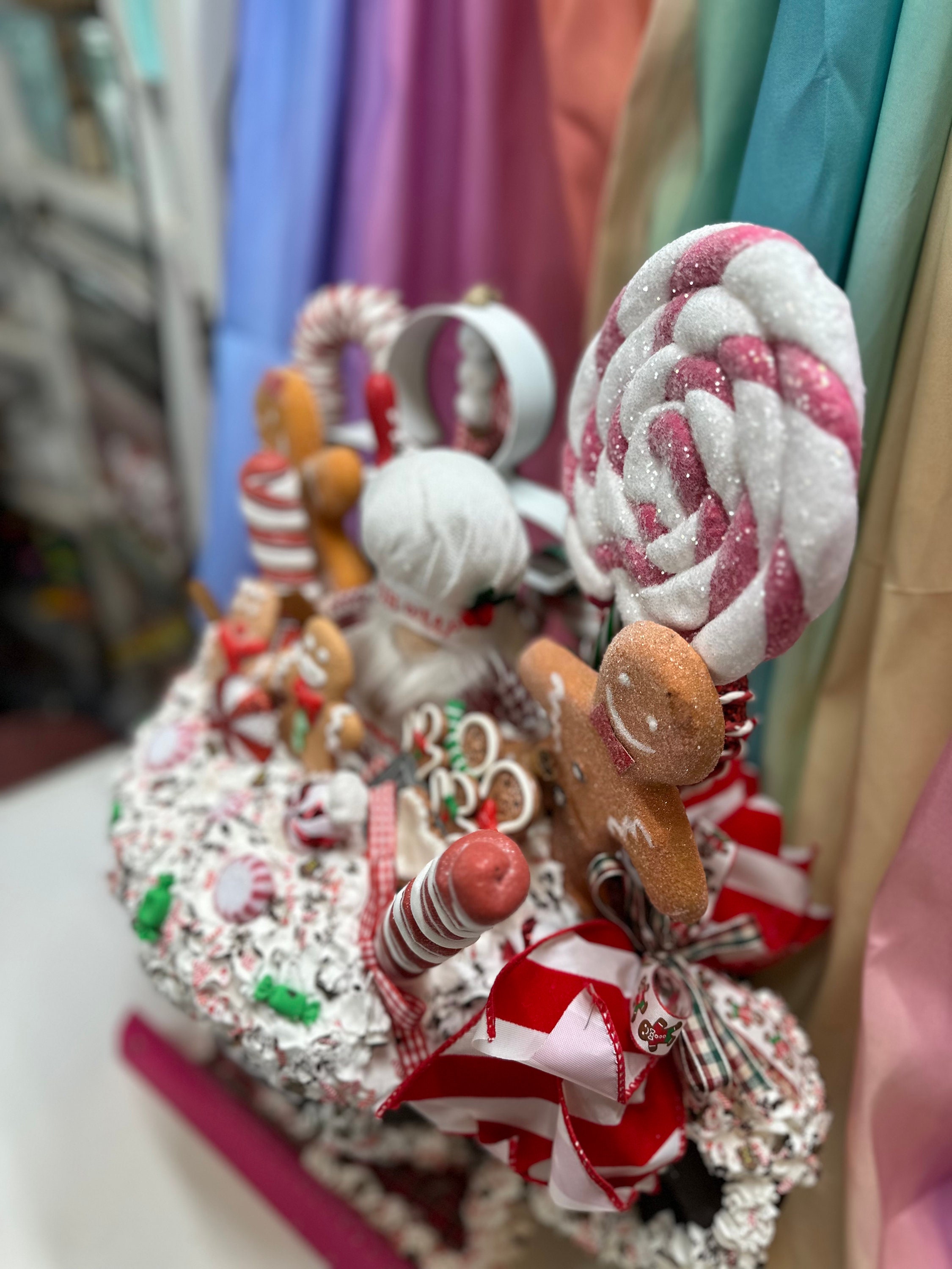 Gingerbread Man Christmas Fake Bake Decor, Centerpiece, Photo Prop ...