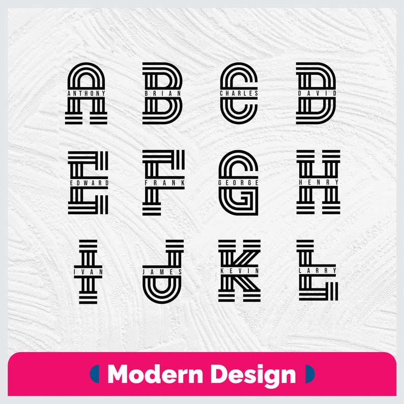 Split Monogram Svg for Circuit, Monogram for Towels, Split Monogram Svg ...