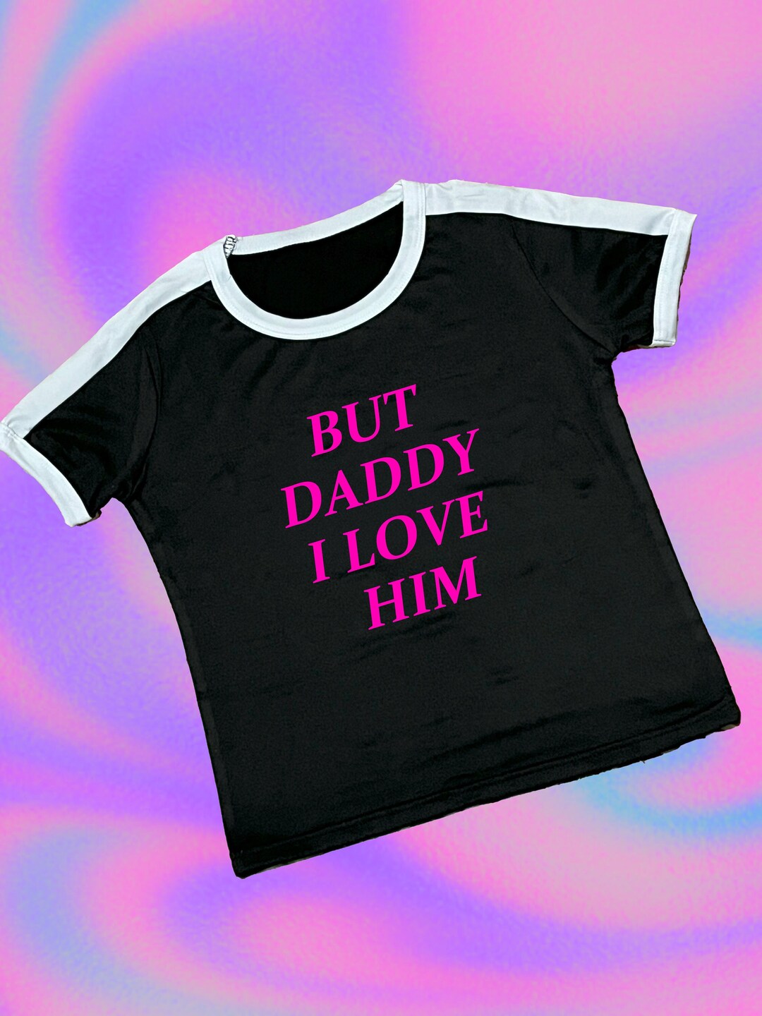 Ringer Crop Top I Love Custom Camiseta Estética Ropa De Mujer Retro ...