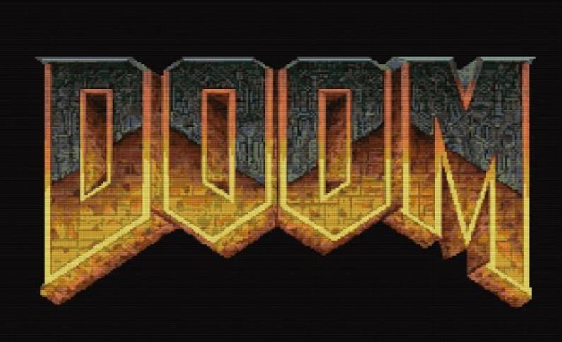 Doom Logo Cross Stitch Pattern - Etsy