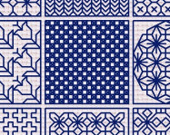 25 More Blackwork Patterns Chart - Etsy