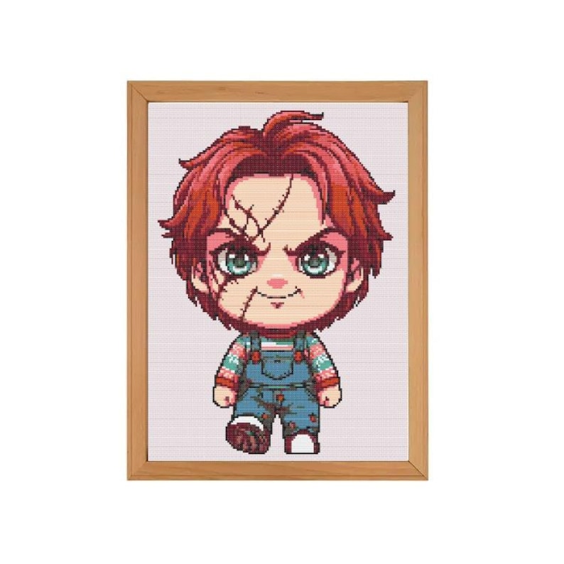 Chibi Style Chucky Cross Stitch Pattern - Etsy