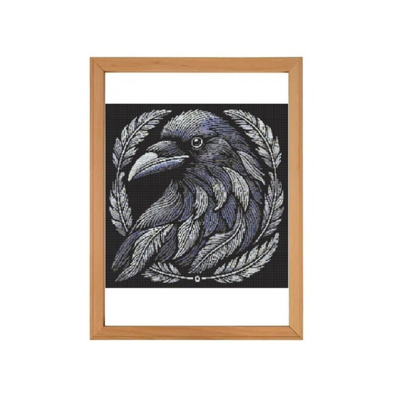 Raven Cross Stitch Pattern - Etsy