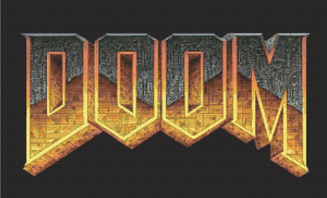 Doom Logo Cross Stitch Pattern - Etsy