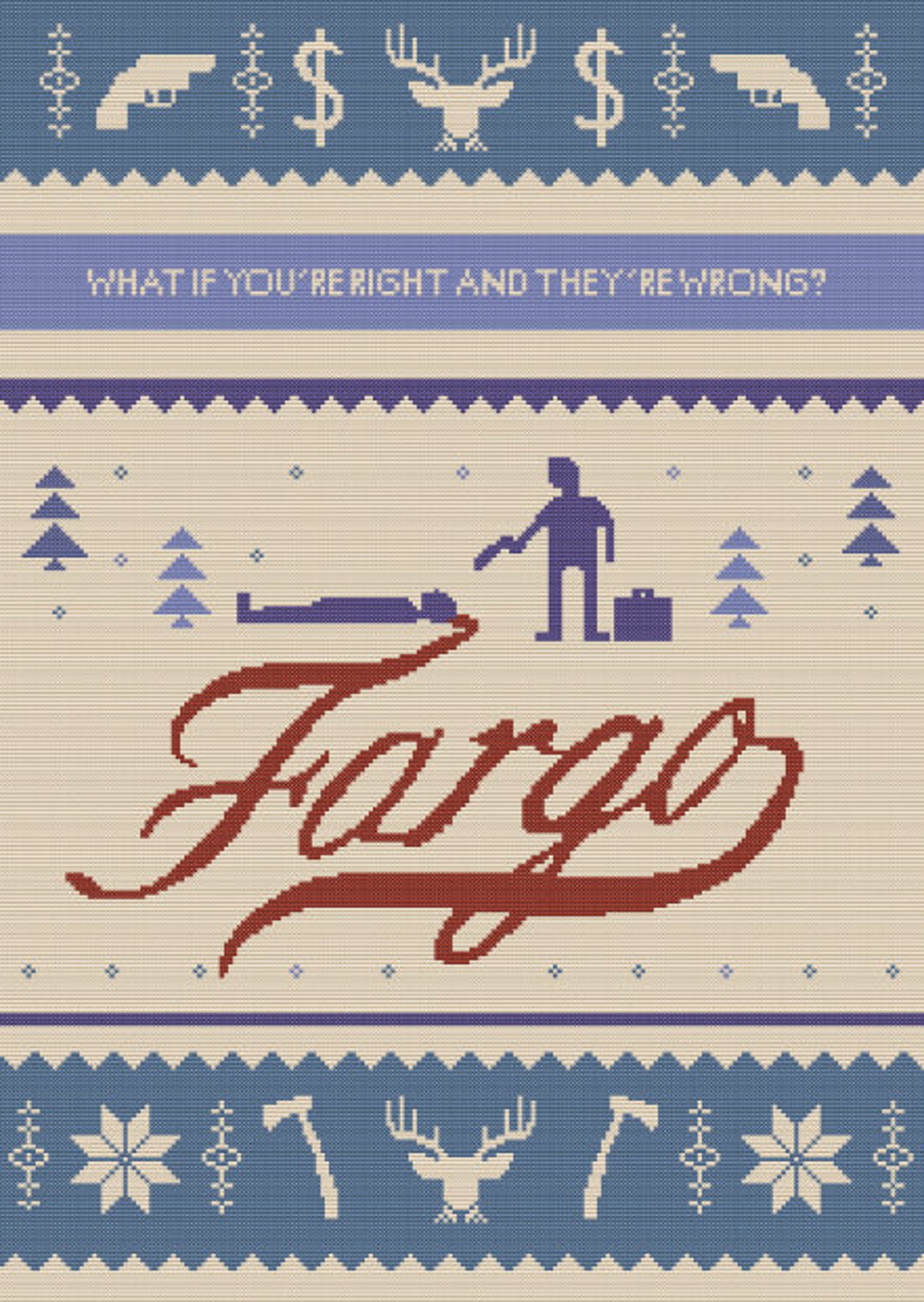 Fargo Cross Stitch Pattern - Etsy