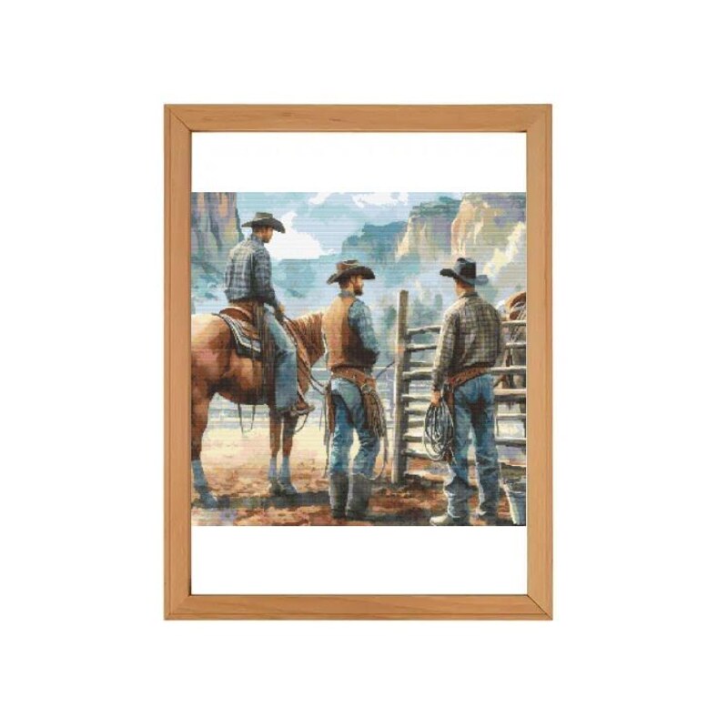 Cowboy Cross Stitch - Etsy