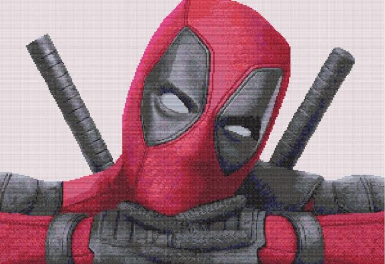Deadpool Cross Stitch Pattern - Etsy