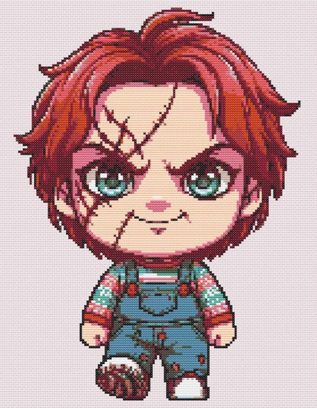 Chibi Style Chucky Cross Stitch Pattern - Etsy