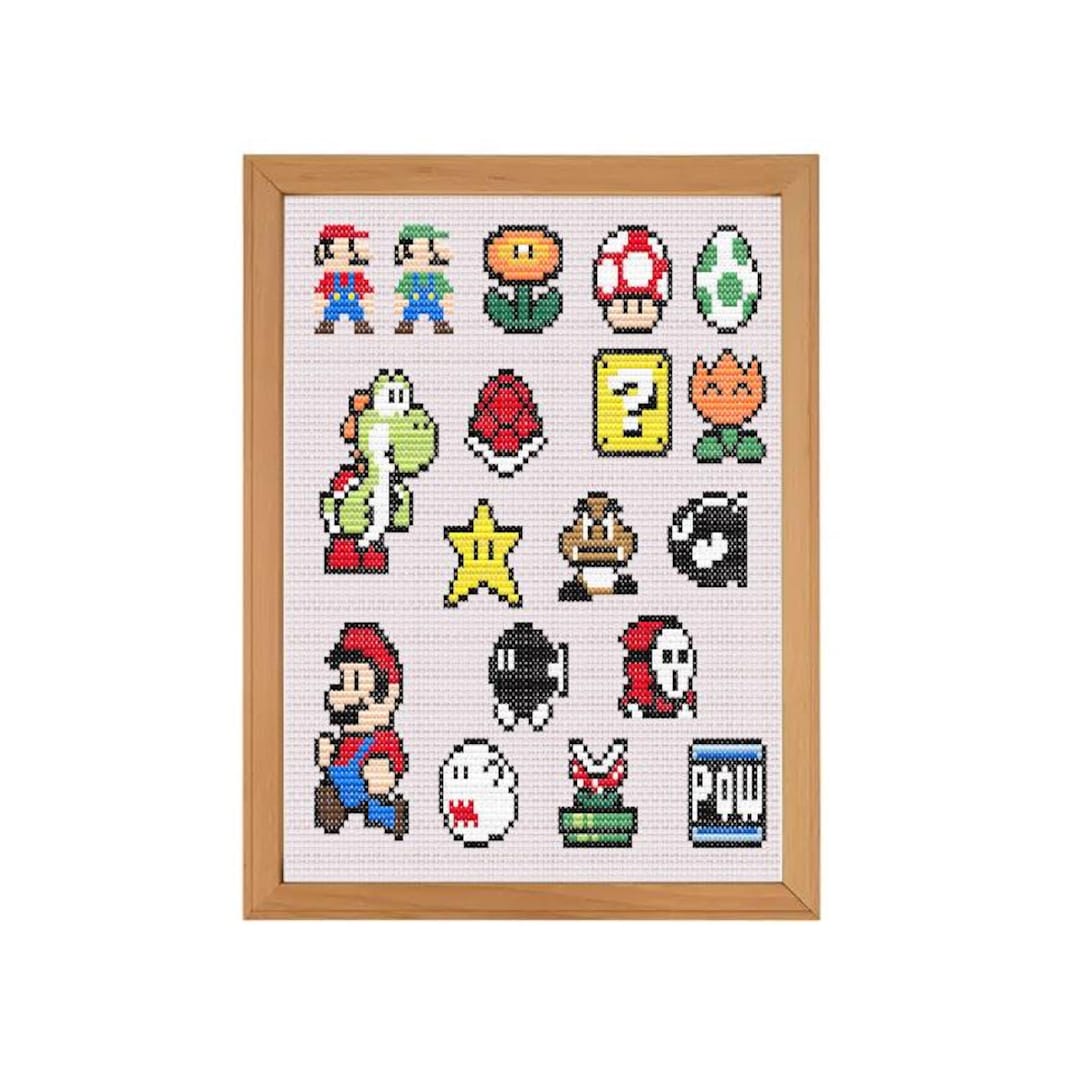 18 Mini Super Mario Cross Stitch Patterns - Etsy