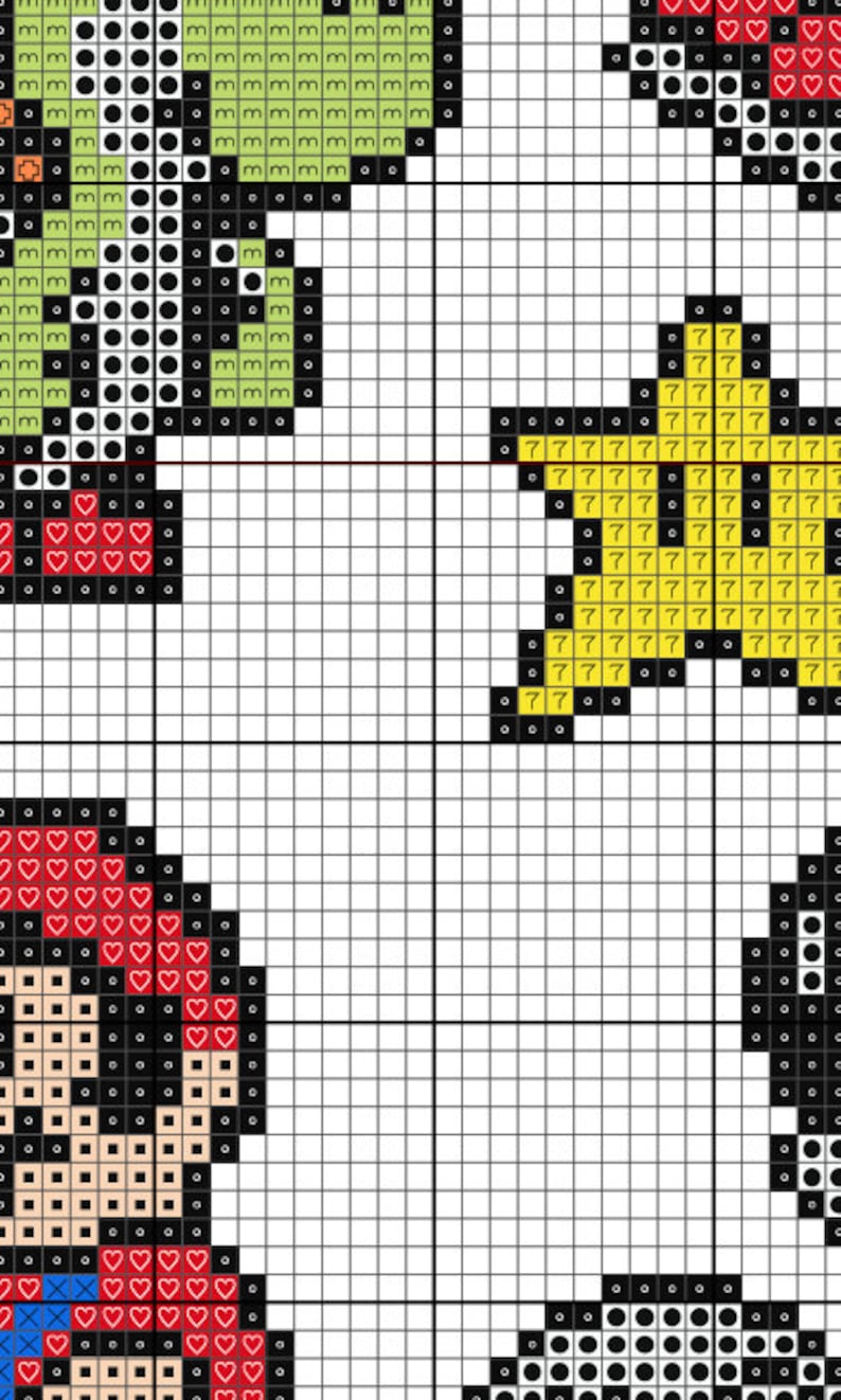 18 Mini Super Mario Cross Stitch Patterns - Etsy