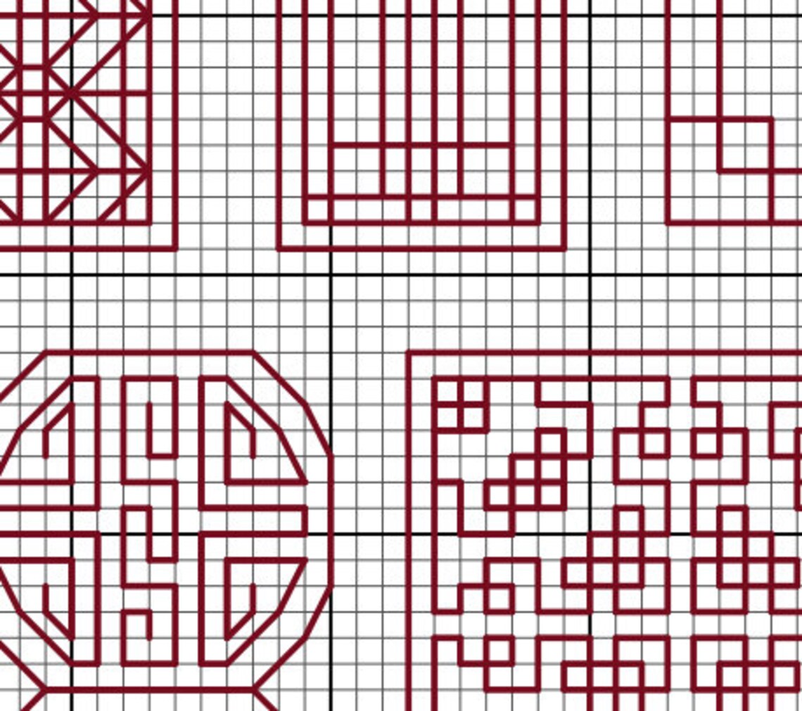 25 Asian Inspired Blackwork Patterns - Etsy