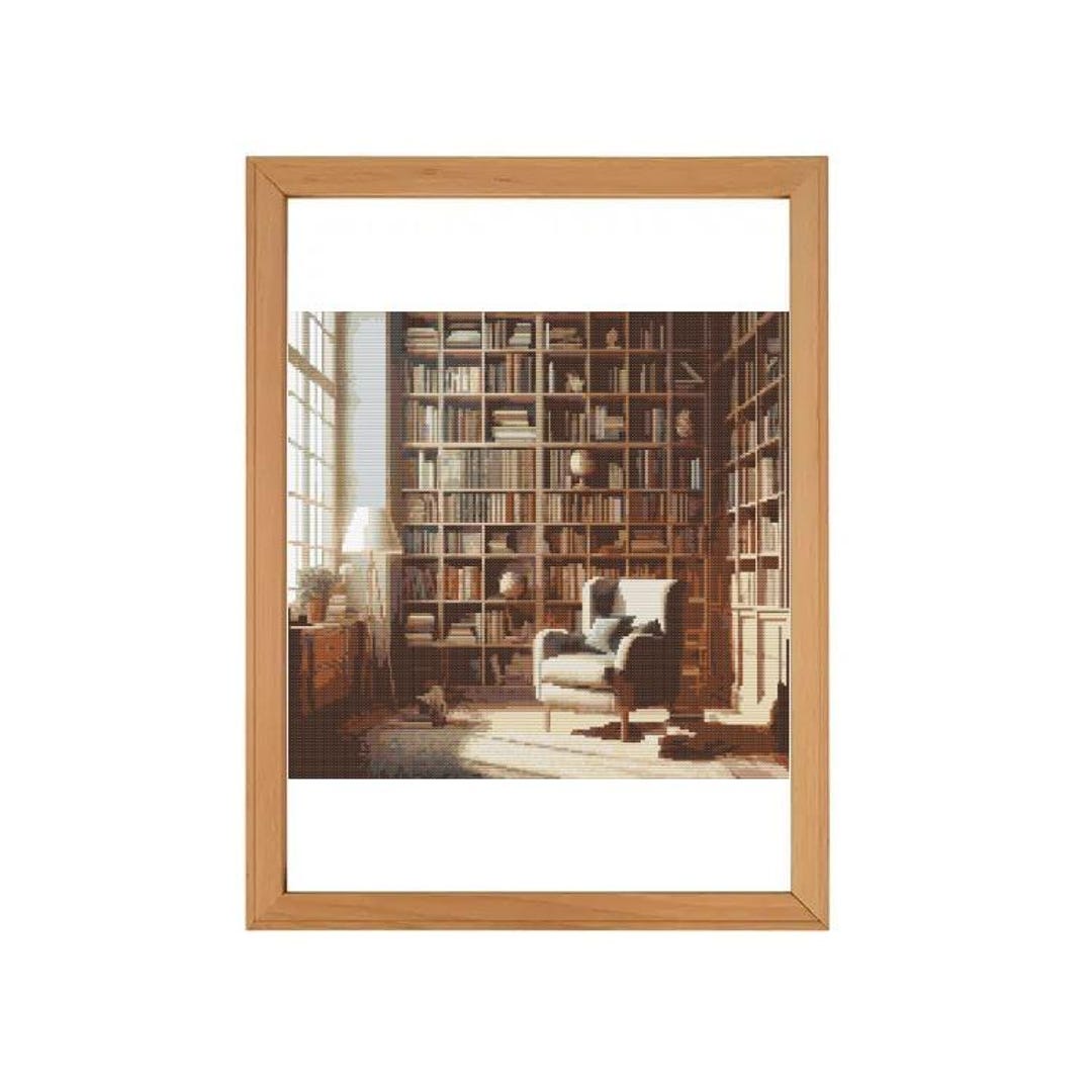 Mini Library Cross Stitch Pattern - Etsy
