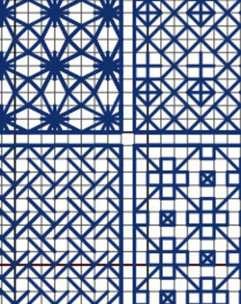 25 More Blackwork Patterns Chart - Etsy