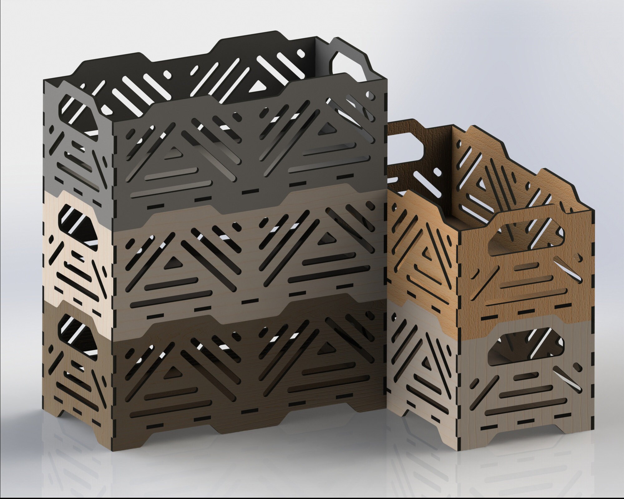 SVG Stackable Crates Boxes SVG File Bundle for Laser Cutters - Etsy