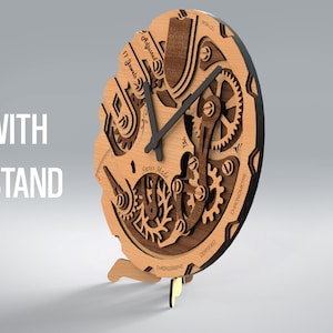 Clock SVG Mechanical Wall Clock Digital Download DXF - Etsy