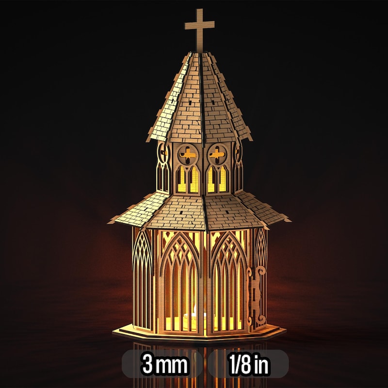 Gothic Church Laser Cut - Etsy