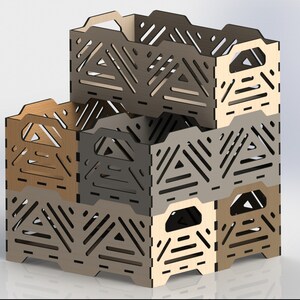 SVG Stackable Crates Boxes SVG File Bundle for Laser Cutters - Etsy