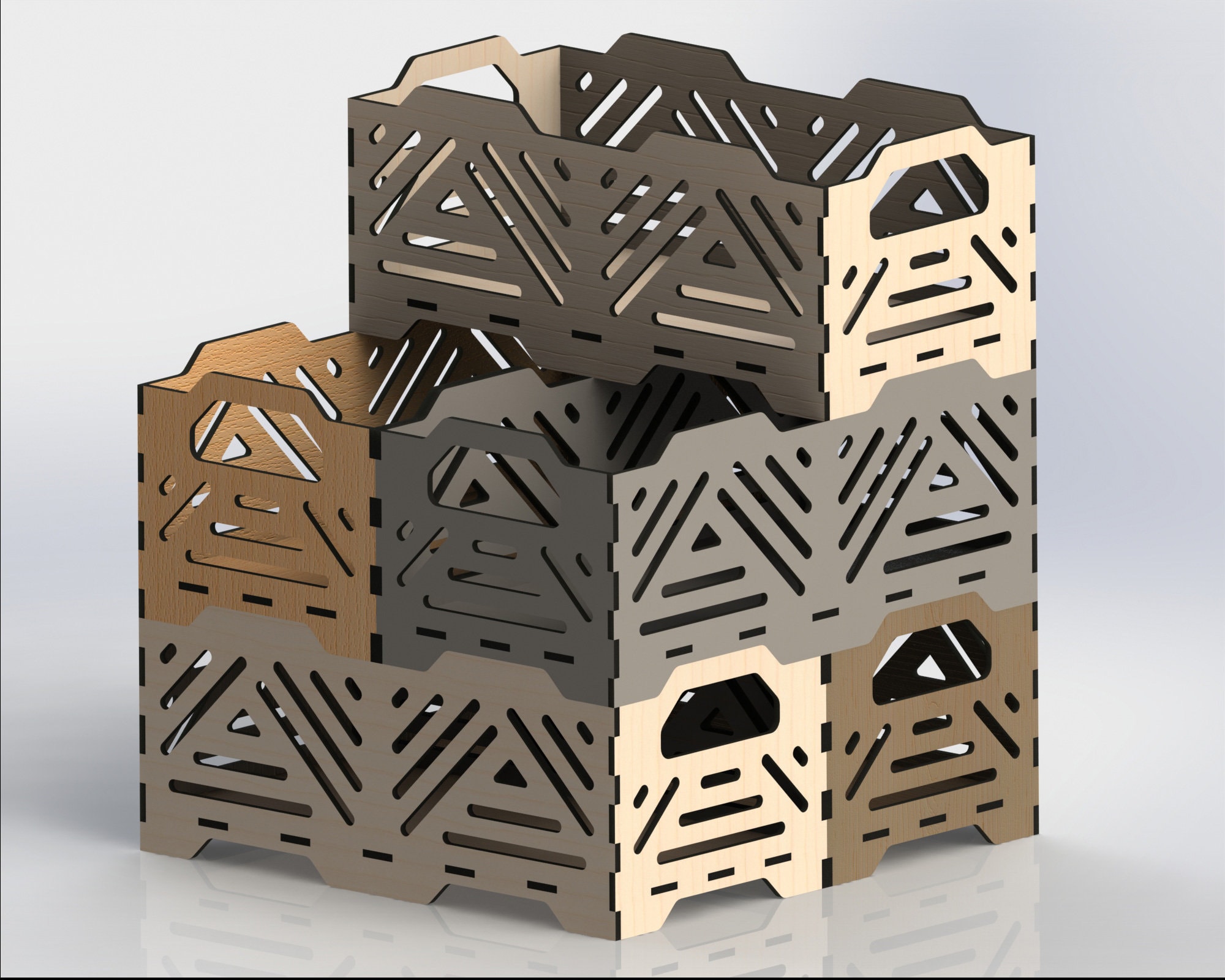 SVG Stackable Crates Boxes SVG File Bundle for Laser Cutters - Etsy